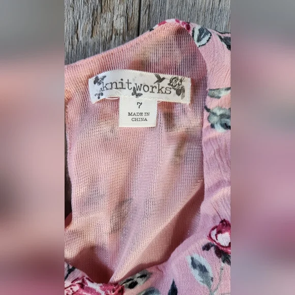 Knitworks | Dresses | Knitworks Girls Pink High Low Floral Dress | Poshmark